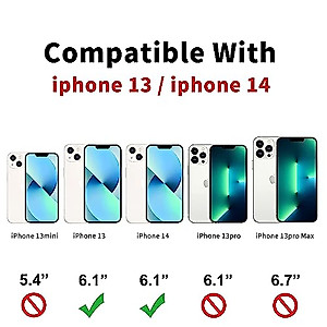 CIVICASE 2 in 1 Wallet Case for iPhone 13 / iPhone 14,Magnetic Detachable Flip Folio Phone Case,RFID Card Protection,6 Card Slots Zipper Pocket,Wireless Charging Compatible Magsafe [Rose Gold]