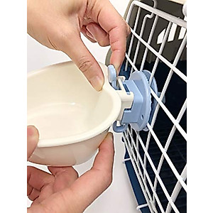 Choco Nose Patented No-Drip Water Bottle/Feeder and Detachable Food Dish Set for Puppies/Toy Breed Dogs/Rabbits/Cats/Chinchillas and Other Small Pets and Animals 300ML. Nozzle 13mm, Aqua(C528 C607)