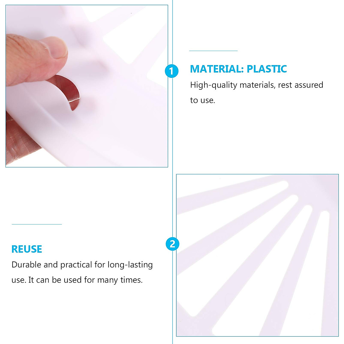 Hemoton 10pcs Grill Plate Food Service Tray Reusable Paper Plate Countertop Fruit Basket Plastic Tableware Tray Cutlery Tray Plastic Pallet Picnic Supplies Oval Salad Plate White Travel