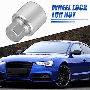 X AUTOHAUX Q Vehicle Wheel Lock Anti Theft Lug Nut Screw Removal Socket Key Wheel Lock Key for Audi A4L A5 A6L Q2L Q3 Q5 Q7 A8