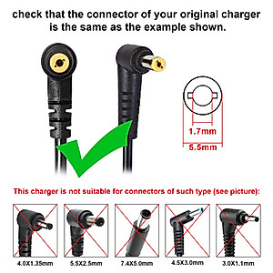 AC Adapter Power Charger Replacement for Dell Inspiron Mini 9 10 10V 12 910 1010 1011 1012 1018 1210 1090-1893 Mini Duo Tablet Vostro A90 Y200J ADP-50SB FSP030-DQDA1 LC.ADT00.006 PP39S 330-2063 30W
