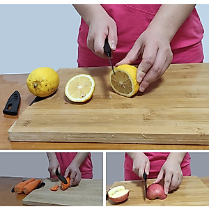 Kitchen Ceramic Knife Set Professional Knife With Sheaths, Super Sharp Rust Proof Stain Resistant (6" Chef Knife, 5" Utility Knife, 4" Fruit Knife, 3" Paring Knife, One Peeler)