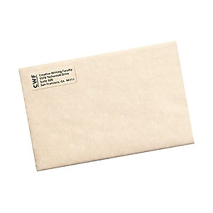 Avery Printable Return Address Labels with Sure Feed, 2/3" x 1-3/4", Matte Clear, 600 Blank Mailing Labels (15695)
