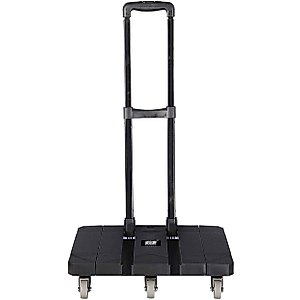MTYLX Multifunctional Portable Trolleys with Wheels,Handcart Polypropylene Material, Load Capacity 200Kg, Foldable Trolley (Color : Black)