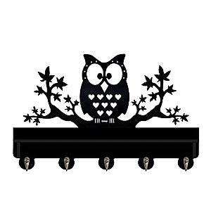 Doublecat Owl Animal Big Hook with Shelf for Lover Coat Clothes Holder Christmas Gift DIY Mould Wonderful Holder Wall Decorative Gift Kids Winter Style
