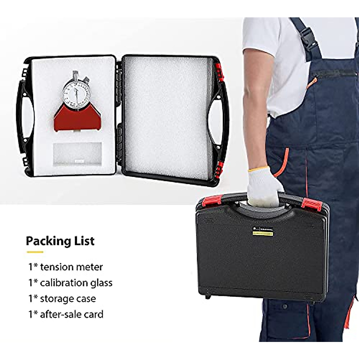 CGOLDENWALL High Precision Silk Screen Printing Tension Meter mesh Tension Meter Force Meter Tester Newton Tension Meter Gauge Measurement Tool in Silk Print 7-36N