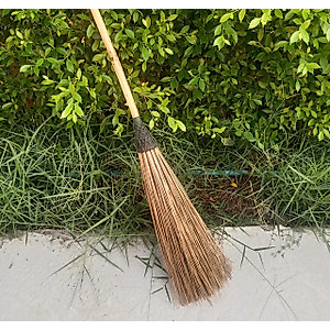 SN SKENNOVA - Handcrafted Coconut Leaf Stick Broom: Heavy Duty Cleaning Power for Home Patio Gardening