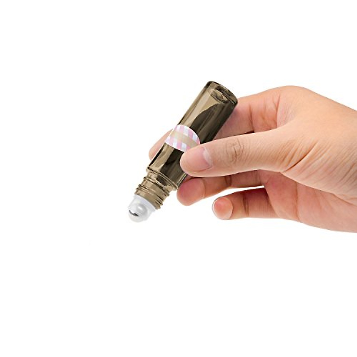 Essential Oil Bottle Kit - Includes: 10x Amber Brown Essential Oil Bottle (1/3 oz - 10 ml), 1x Tool for Opening/Sealing Bottles, 78x Label (4 Sizes), 1x Mini Dropper + 1x Mini Funnel for Easy Filling
