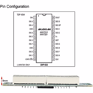 DEVMO 4pcs 8-Digit 7 Segment Module MAX7219 8 Bit Digital Segment Tube LED Display Module Supports Cascade Eight Bit Serial 3 IO Ports Compatible with Ar-duino MCU/51/AVR/STM32