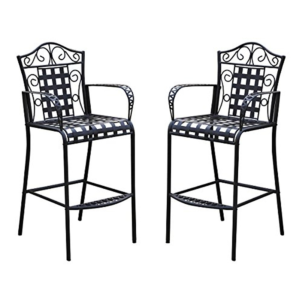 International Caravan Mandalay Outdoor Bar Stools - Set of 2