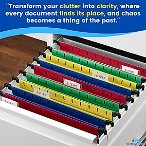 1InTheOffice Poly Expanding Hanging File Folders, Letter Size, Assorted,10/Pack