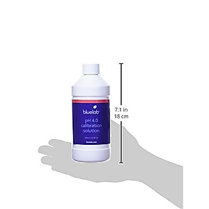 bluelab GL56732898 PH 4.0 Calibration Solution, 500 milliliters lab-Chemical-Standards, Natural