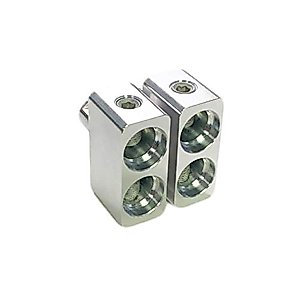 Pair of Dual 1/0 Gauge to 1/0 Gauge Amp Input
