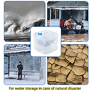 UMETASS 5.3 Gallon Collapsible Water Container with Spigot, Foldable Cube Water Jugs Portable Water Storage for Outdoors Camping Hiking (2pack)