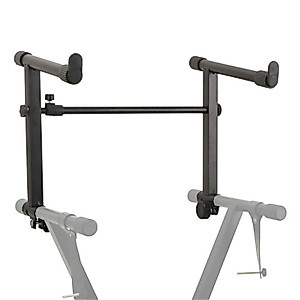 Miwayer Keyboard Stand Extension Adapter for X-Style Keyboard Stand, 2 tier keyboard stand Adjustable Width (Keyboard Stand Extension)