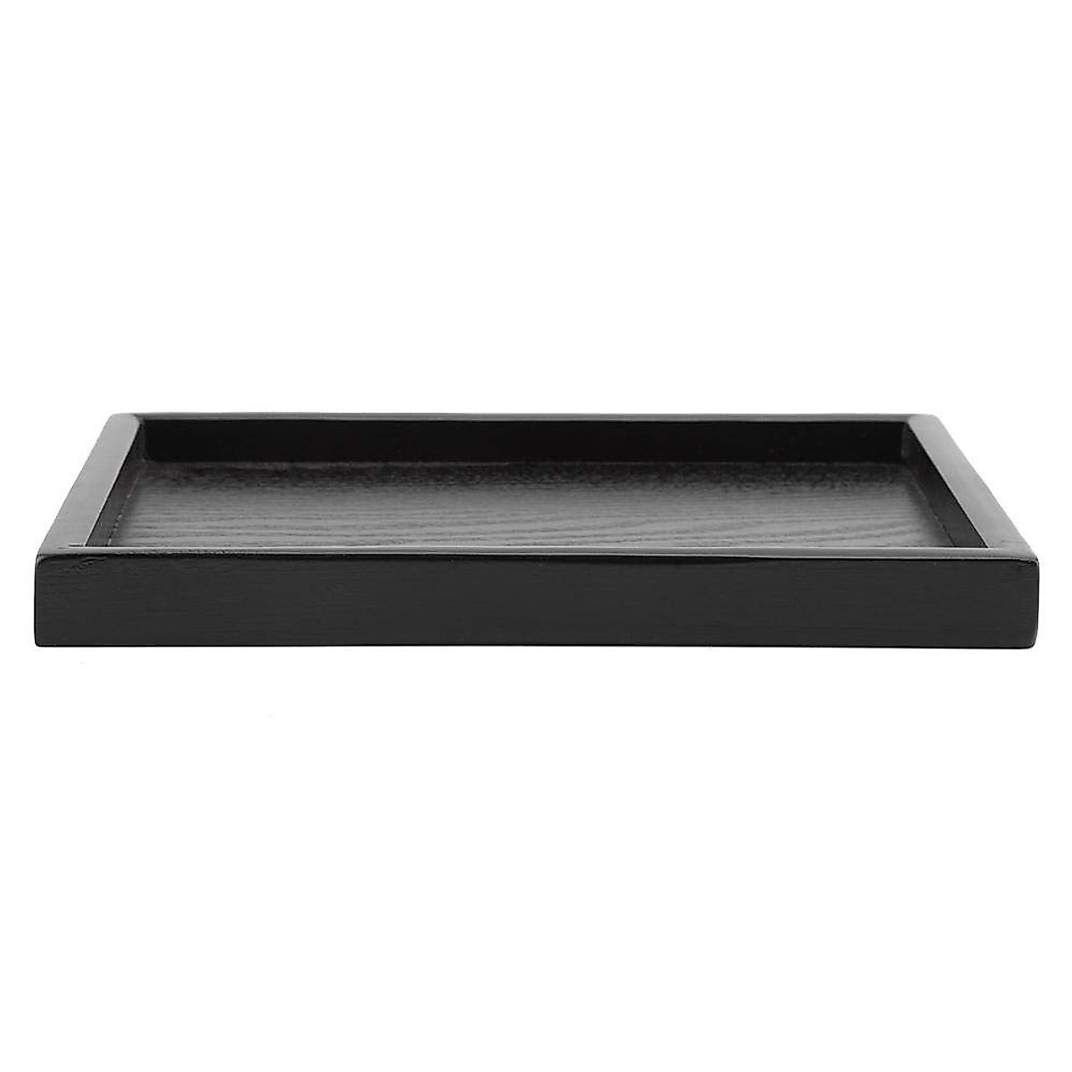 Solid Wood Serving Tray Rectangle Shape Tea Coffee Drinks Plate Snack Food Meals Breakfast Restaurant Platter Dining Tableware(8.66 x 5.91 inch)