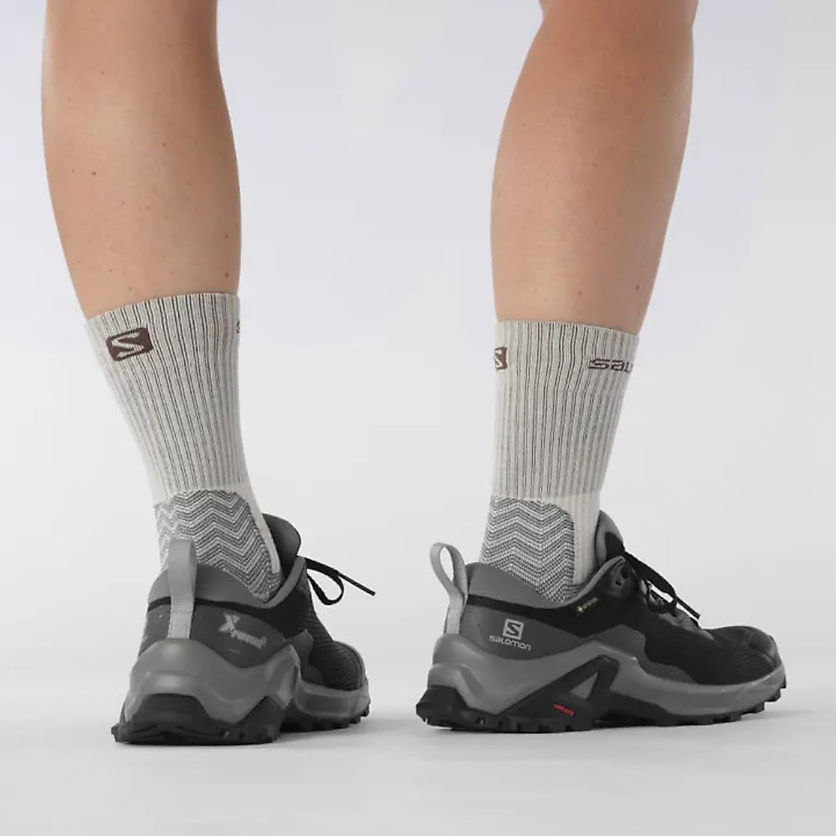 Salomon X Reveal 2 Gore-TEX Hiking Shoes for Women, Black/Magnet/Quiet Shade, 7