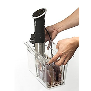 LIPAVI Sous Vide Container Model C5 – 1.75 Gallon, 12.7 X 7 Inch, Height 8 Inch. Strong, Clear Polycarbonate. NOT INCLUDED: Matching L5 rack and lids for virtually any Sous Vide machine.