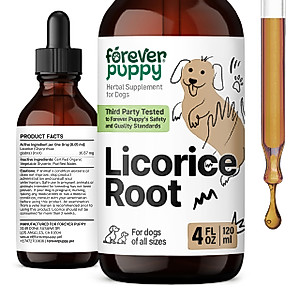 Licorice Root Drops for Dogs - Supplements for Lung Cleanse & Detox - Licorice Root Liquid Extract for Small, Medium & Large Dogs - Respiratory Lung Health Drops - Dog Food Supplements for Lungs 4 oz