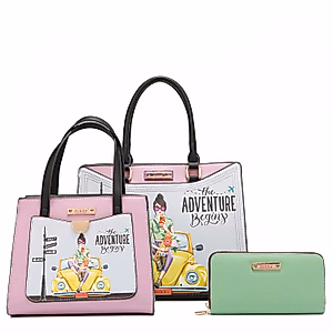 FUN BEGINS 3 PIECE SET (HANDBAG, CROSSBODY, WALLET)