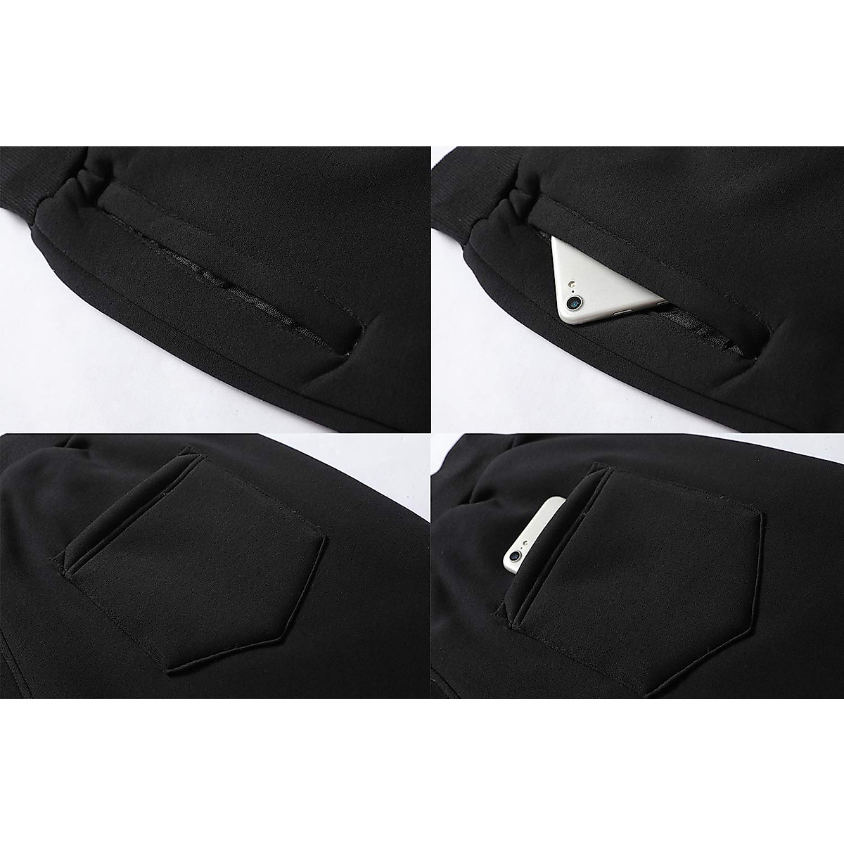 FASKUNOIE Men'Sherpa Fleece Pants Casual Cotton Heavy Winter Warm Loose Golf Running Active Sweatpants Orange Red