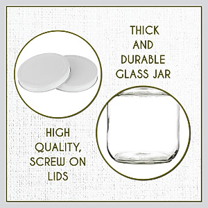 Half Gallon Glass Mason Jar Wide Mouth with Airtight Metal Lid - Safe for Fermenting Kombucha Kefir - Pickling, Storing and Canning- BPA-Free Dishwasher Safe- By Kitchentoolz (1)
