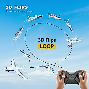 4DRC RC Plane,G2 Remote Control Jet Airplane for Beginners Adult, Ready to Fly Airplane with One Key Aerobatic,LED Light,4-Axis Fighter Jet,2.4Ghz Plane for Kids Boys Girls Beginner,2 Battery