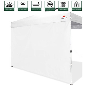 EMSCANOPY SunWall for 12x12 Canopy Frame, 3 Pack Sidewall Only, (White)