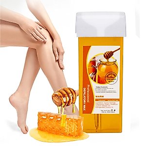 anmas rucci Hair Removal Wax, Depilatory Wax Cartridge, Honey Heater Waxing, 100 ml, for Professional or Home Uses, Legs, Arms, Underarm, Bikini Line