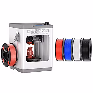 WEEDO Tina2 3D Printer with 1KG PLA Filament Set, Fully Assembled and Auto Leveling Mini 3D Printers for Kids and Beginners, Removable Plateform, Small Enclosed FDM 3D Printers for Home Use