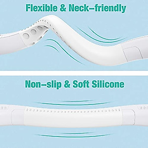 WITHOUSE Portable Neck Fan, Personal Bladeless Hand Free Mini Small Fans with 4400mAh Rechargeable Battery and 3 Adjsutable Speed Quiet for Run, Work, Travel and Camping Outdoor