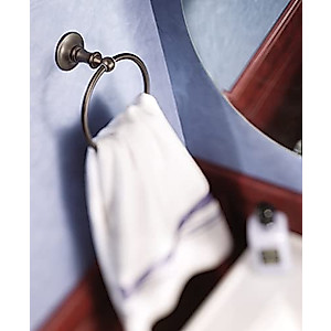 Moen DN6786ORB Danbury Collection European Single Post Bathroom Hand -Towel Ring, Oil-Rubbed Bronze