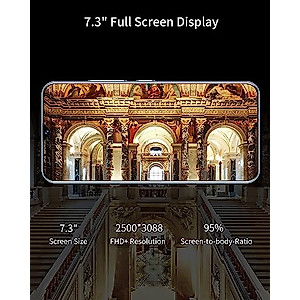 ExAchat M13 Pro 5G Unlocked Smartphone, 7.3" Large Screen Android 13 Phone 6GB+256GB 108MP 7300mAh Dual SIM Cell Phone 5G Fingerprint/Face ID