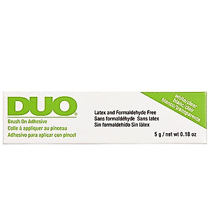 Duo Brush-On Strip Lash Adhesive Clear with Vitamins A, C & E, Clear, 0.18 oz, 1-Pack
