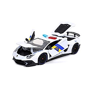 Jada Toys Hyperspec 1:24 Lamborghini Aventador SV State Police Die-cast Car, Toys for Kids and Adults