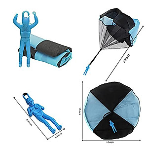 Monyus Parachute Toy 10 PCS Flying Toys Tangle Free Throwing Hand Throw Parachute Army Man Toss It Up and Watching Landing Outdoor Toys for Kids Chritmas Gifts
