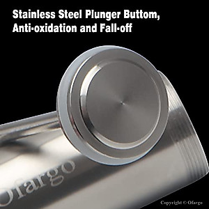 Ofargo 304-Stainless Steel Meat Injector Syringe with 4 Marinade Needles and Travel Case for BBQ Grill Smoker, 2-oz Large Capacity, Both Paper User Manual and E-Book Recipe