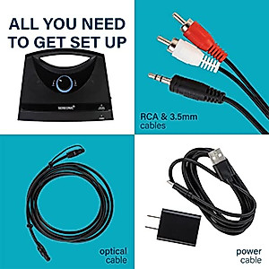 SEREONIC Portable Wireless TV Speakers for Smart TV - Ideal for TV Watching Without The Blaring Volume - Wireless Speakers for TV Designed for Hard of Hearing, Elderly, and Seniors - 100ft Range