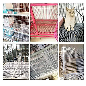 MAGFYLY Chicken Wire Mesh Plastic Fence Net, Breeding Net, Child Safety Netting Lawn Protection Net Flowerpot Mat Net Non-Slip Net Ventilation Net Cat Net 10m 30m 50m, White