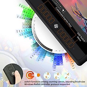 GAOMON PD156Pro - 15.6" Drawing Tablet with Screen Full-Laminated 120% sRGB Pen Display with Dial Key & 10 Hotkeys, Battery-Free Stylus Art Tablet for Digital Drawing, Anime, Sketch, Graphic Design