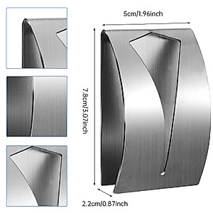 4 Pcs Kitchen Towel Holder Grabber Self Adhesive, Stainless Steel Kitchen Dish Towel Hook ,Wall Mount Non-Drilling Hand Towel Hanger Towel Holders for Bathroom Kitchen Cabinet