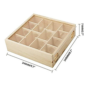 TangXSTAR Hamster Labyrinth Puzzle Toy Wooden Maze Tunnel Toy with Glass Cover for Small Hamster Mice Gerbils
