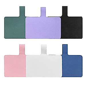 Phone Tether Tab, Universal Phone Lanyard Card Gasket Replacement Detachable Phone Strap for Lanyard Connector Cell Phone Lasso Patch(Black)