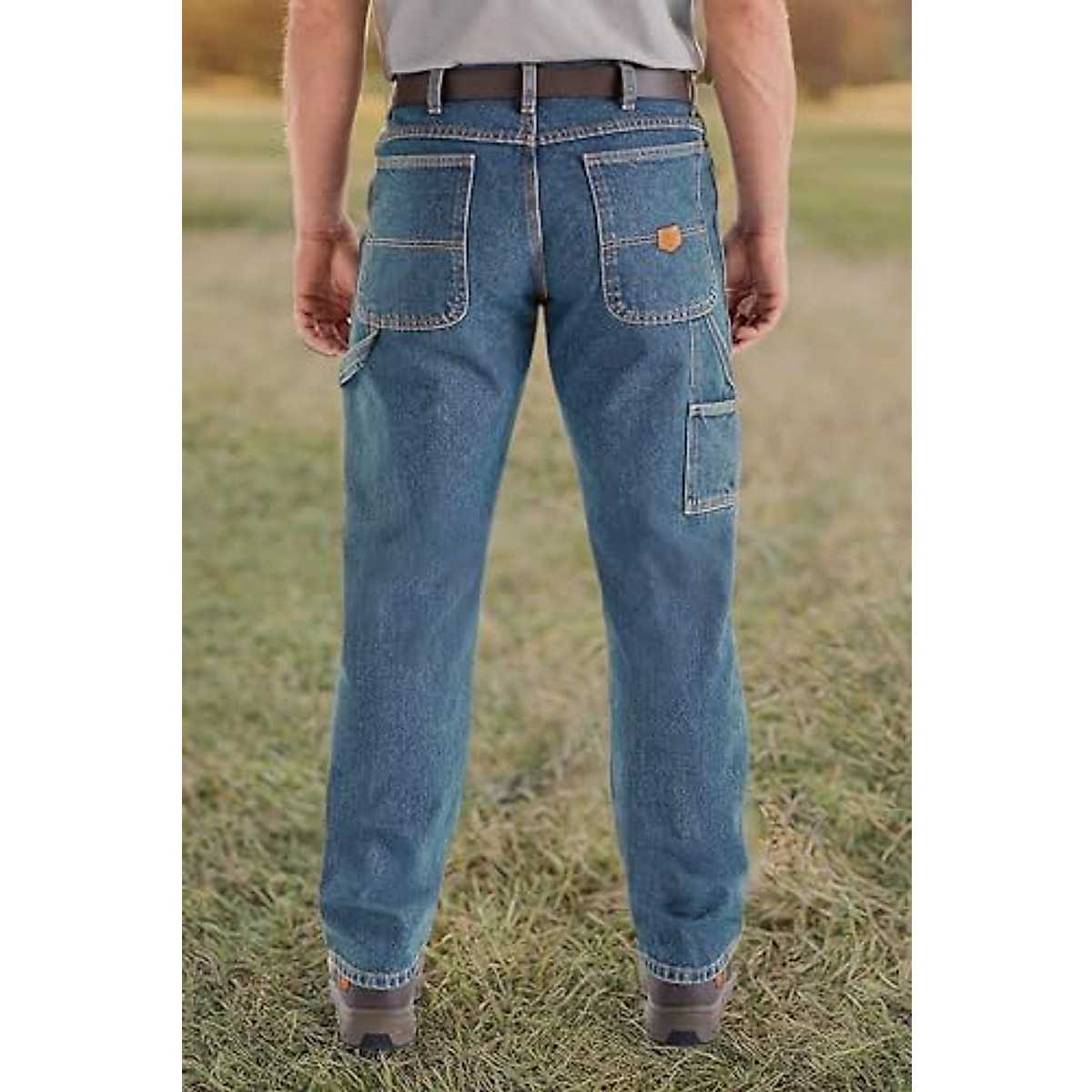 Red Kap mens Loose-fit dungaree jeans, Stonewash, 36W x 32L US