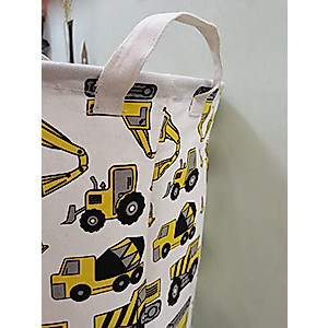 Storage Baskets Waterproof Foldable Organizer Large Storage Bins for Dirty Clothes Home and Office Toy Organizer Laundry Hamper(Excavator)