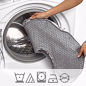 Boppy Nursing Pillow Luxe Support , Gray Brushstroke Pennydot, Ergonomic Nursing Essentials for Bottle and Breastfeeding, Firm Fiber Fill, with Soft Removable Nursing Pillow Cover, Machine Washable