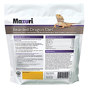 Mazuri | Bearded Dragon Food - Insect Portion of a Complete Diet | 8 Ounce (8 oz) Bag