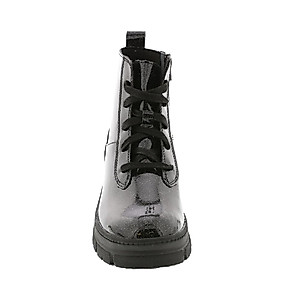 UGG Unisex-Child Ashton Lace Up Glitter Boot, Glitter-black, 2 Little Kid