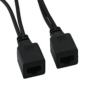 POE Splitter Injector Kit ZCZQC 1Pair Inline Passive Power Injector Cable with 5.5x2.1 mm DC Connector PoE Injector and PoE Splitter Kit