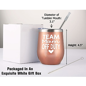 Mothers Day Gift-Team Mom Off Duty-Cheerleading Coach-Coach Birthday Gift-High School Coach-Cheer Mom-End Of Season Gift-Team Mom-Baseball Mom-Soccer Mom-Sports Mom-12oz Tumbler Coffee Cup Mug